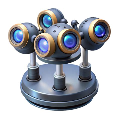 vibrant surreal advanced sensor array with multiple lenses and probes