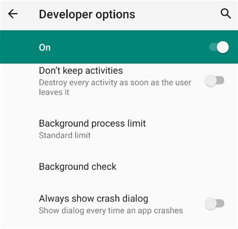 How To Enable Always Show Crash Dialog In Developer Options On An