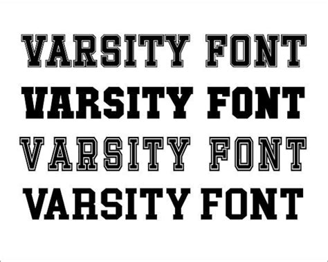 Varsity Font Svg Ttf Otf College Font University Font Sport Font Baseball Font Etsy