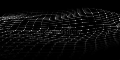 Wave With Connecting Dots And Lines On Dark Background Wave Of Particles Network Connection