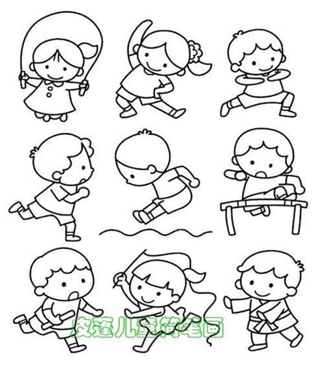 锻炼简笔画 锻炼简笔画简单又好看 苗苗知道