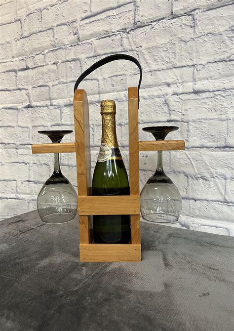 Wood Wine Caddy Wine Caddy Wine Bottle Holder Wine Glasses Wine