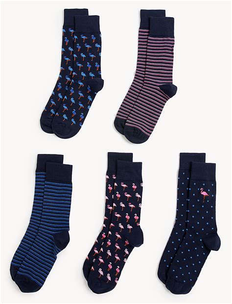 Buy 5pk Cool And Fresh™ Assorted Socks At Marks And Spencer