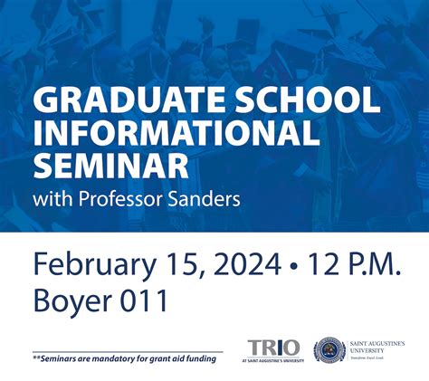 Graduate School Informational Seminar Saint Augustines University