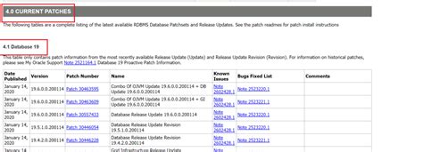 Identificando O Ltimo Psu Patch Set Update Para Seu Ambiente Oracle