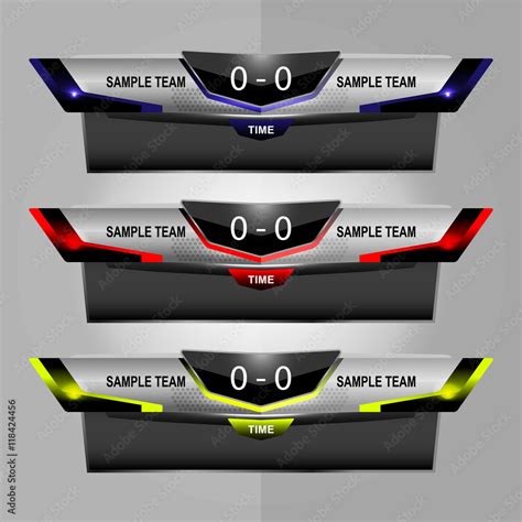 Scoreboard Object Design For Football And Soccer Vector Illustration Stock Vector Adobe Stock