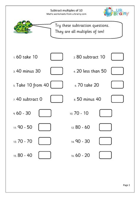 Subtract Multiples Of Ten Subtraction Year Aged By URBrainy Com