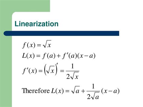 Ppt Linear Approximation And Differentials Section 3 9 Powerpoint