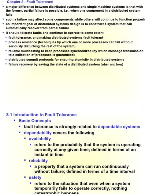 Chapter 8 Fault Tolerance Pdf Data Transmission Computing
