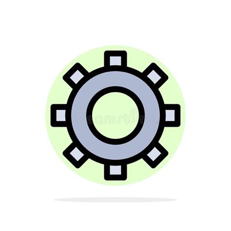 Cogs Gear Setting Abstract Circle Background Flat Color Icon Stock