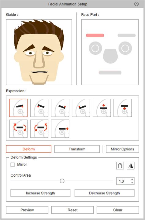 Introduction Of Facial Animation Setup Panel
