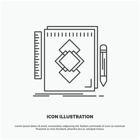 Design Tool Identity Draw Development Icon Line Vector Gray Symbol For Ui And Ux Website