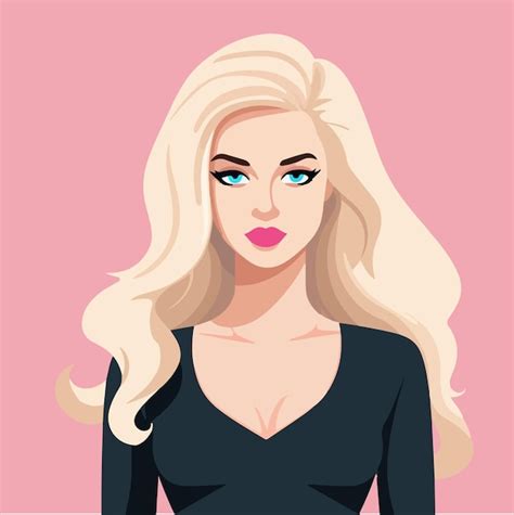 Premium Vector Barbie Girl Flat Illustration Vector