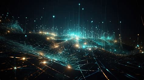 Technology Particle Background Digitized Particles Design In A 3d