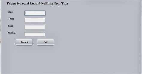 Ahmad Is Robi Membuat Program Java Perhitungan Luas Dan Keliling Segi