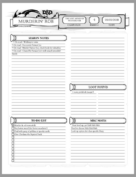 Dnd Campaign Template