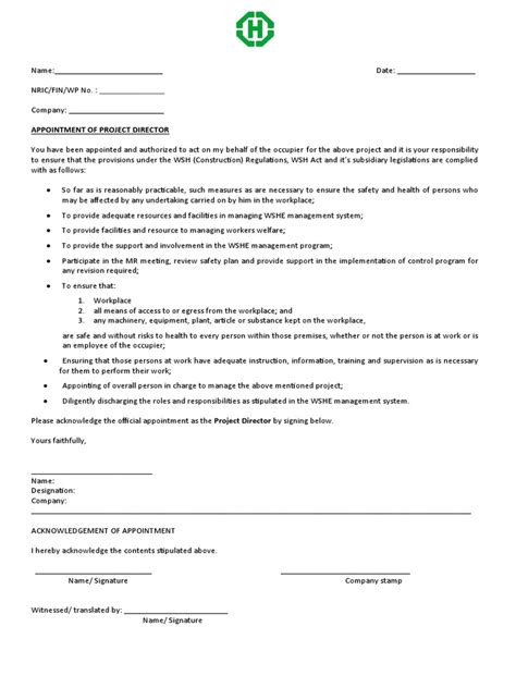 Loa Form Pdf Occupational Safety And Health Safety