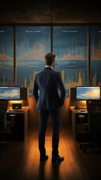 Premium Ai Image Analyzing Performance Metrics Through Data Visualization The Businessman