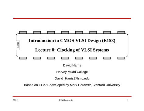 Pdf Introduction To Cmos Vlsi Design E158 Lecture 8 Clocking Of