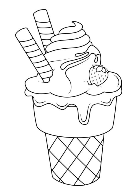 아이스크림 색칠공부 도안 공유 네이버 블로그