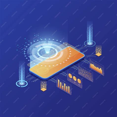 Premium Vector Technology Isometric Concept Smartphone In Isometry Isometric Illustration For