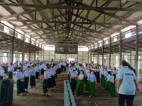 ရမ်းဗြဲမြို၌ကိုယ်လက်လှုပ်ရှား အားကစားနည်းများ ပို့ချသင်ကြားပေး