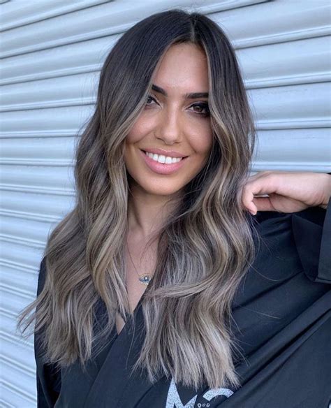 Best İce Beige ️ Ashy Balayage For Dark Brown Hair Brunette Hair