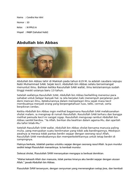 Biografi Abdullah Bin Abbas Ulama Besar Pdf