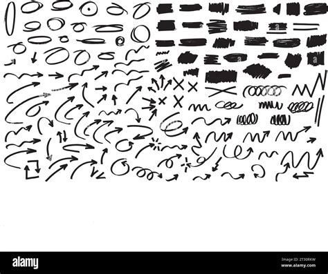 Huge Pack Of Marker Marks In Various Shapes Round Calligraphic Shapes Bubble Shaped Bubble