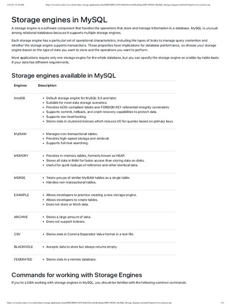 De9200282 Mysql Storage Engines Md Pdf Computer Data Storage Databases
