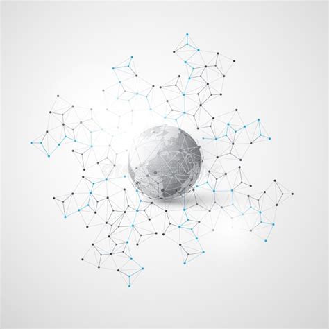 Black And White Modern Minimal Style Cloud Computing Networks Structure Telecommunications