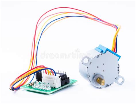 Stepper Motor For Arduino Isolated On White Background Stock Photo
