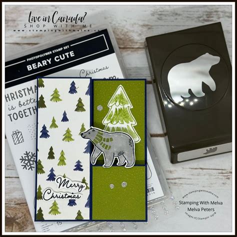 Stampin Up Beary Cute Fun Fold Card In 2023 Fun Fold Cards Polar