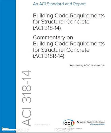 Aci 318 14 Building Code Requirements For Structural Concrete Civil Engineers Pk