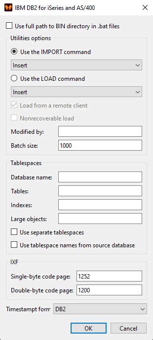 IBM DB2 AS 400 ISeries Advanced Options Ispirer Knowledge Base