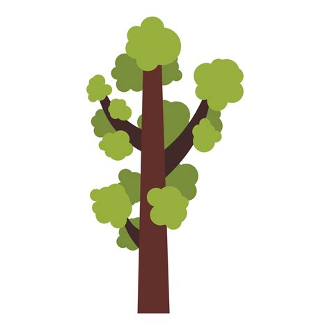 Tall Tree Icon Flat Style 14673387 Vector Art At Vecteezy