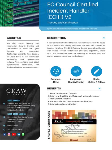Ec Council Certified Incident Handler Ecih V2 Course Pdf Security