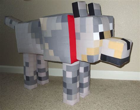 3d Model Of Minecraft Wolf Ears And Tail Againbxe