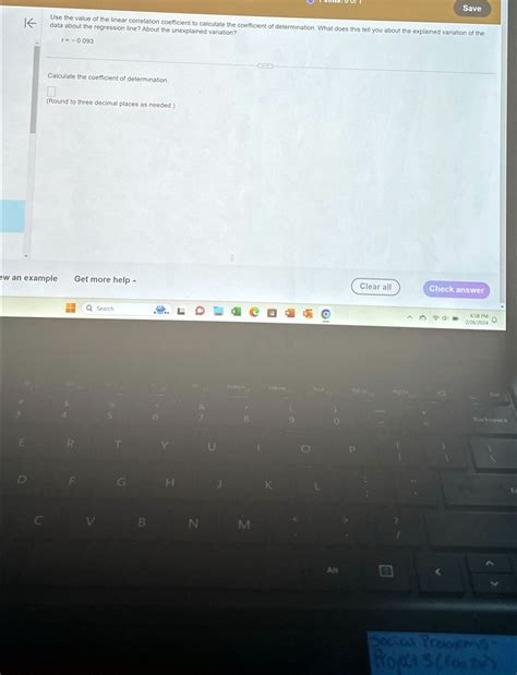Use The Value Of The Linear Correlation Coefficient To Calculate The Coefficient Of