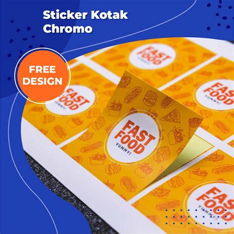 CETAK STIKER KOTAK LABEL MAKANAN STICKER KOTAK KEMASAN PRODUK BOTOL Bahan Chromo Shopee