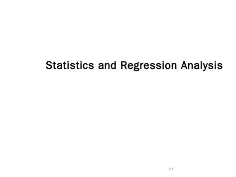 regression analysis ppt