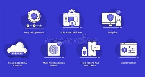 Essential Multi Factor Authentication Icons Stock Vector Illustration Of Adaptive Icon 293841055
