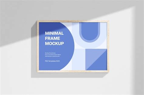 Premium Psd Minimal Rectangle Frame Mockup Template Design Psd