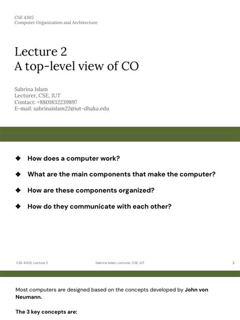 coa lecture 2 pdf central processing unit input output