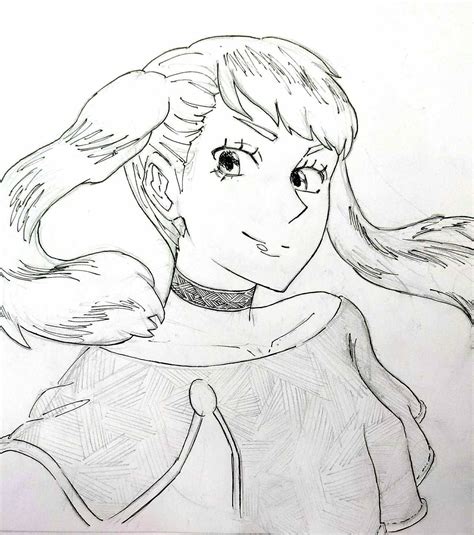 Golden Sketcher Art Sketch Of Noelle From Black Clover