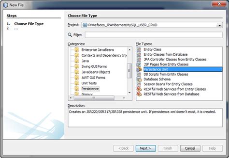 Javapassion Primefaces5jpa Hibernate 5 Crud Using Netbeans802 And Mysql Database Server