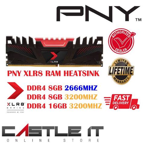 Pny Xlr8 Ddr4 16gb 8gb 3200mhz 2666mhz Heatsink Gaming Desktop Pc Performance Ram Lazada
