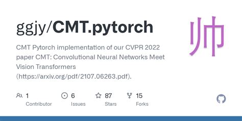 Github Ggjycmtpytorch Cmt Pytorch Implementation Of Our Cvpr 2022
