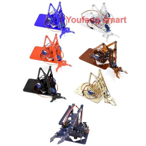 SG DOF Unassembly Acrylic Mechanical Arm Robotic Manipulator Claw For UNO Arduino Learning