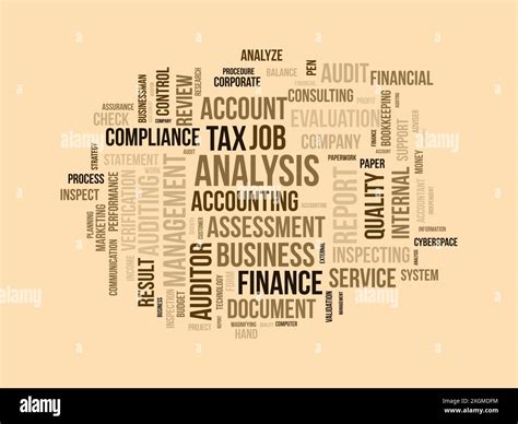 Audit Wordcloud Template Business Concept Vector Background Stock